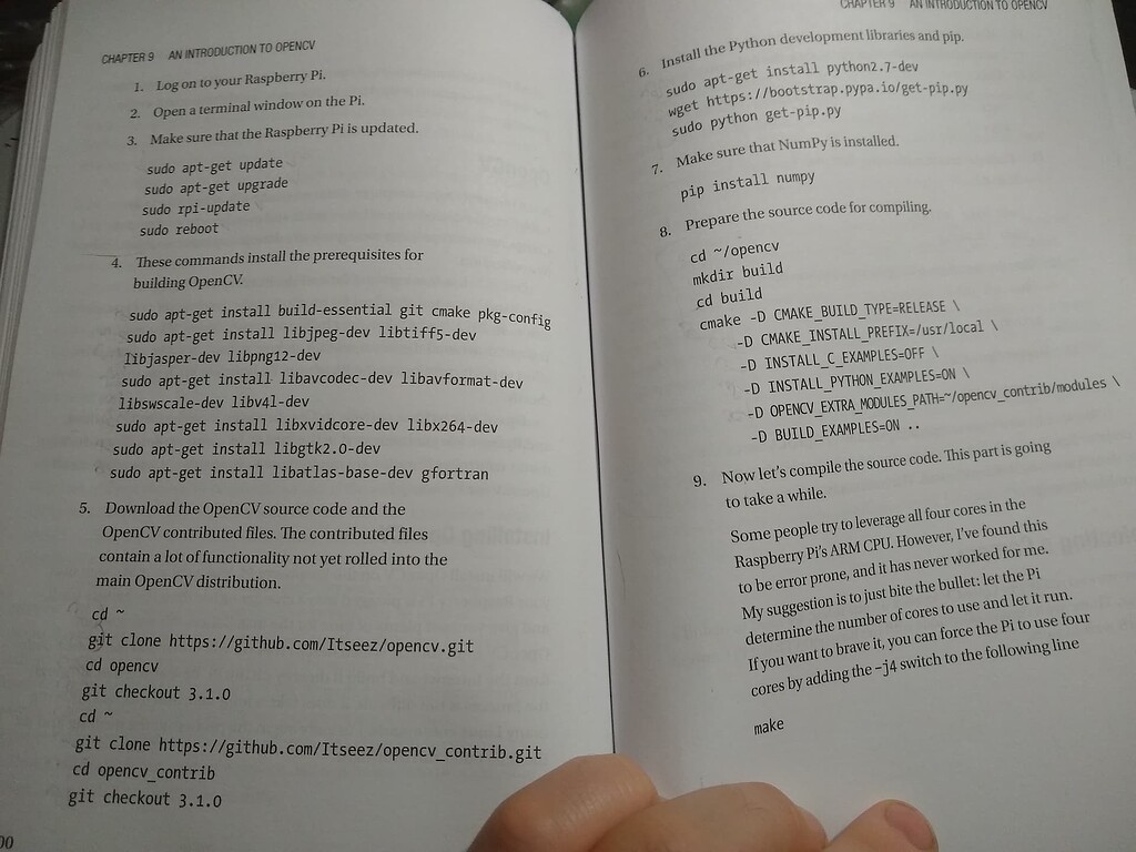 Opencv not installing on raspberry pi 3b+ also python not showing in menu - Python - OpenCV