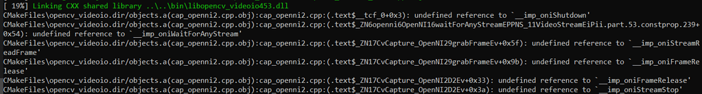 Building error OpenCV - C++ - OpenCV