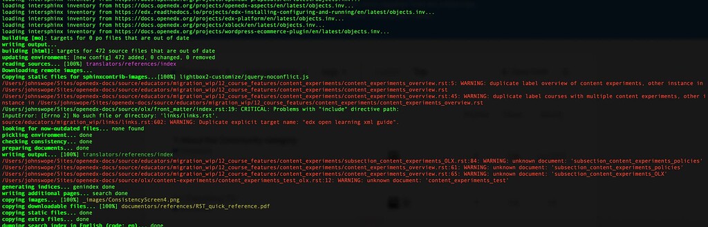 Sphinx Documentation Knowledge - Community - Open edX discussions
