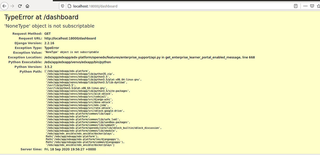 Error while installing devstack - Site Operations Help - Open edX discussions