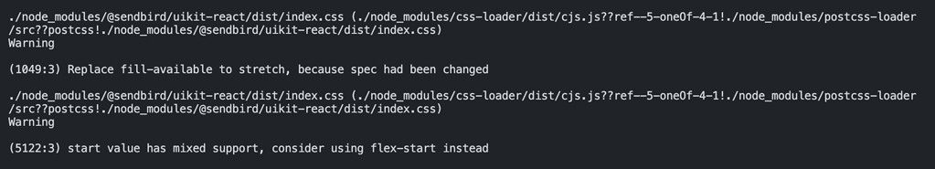 React UIKit v3 warning - Replace fill-available to stretch, because spec had been changed ...