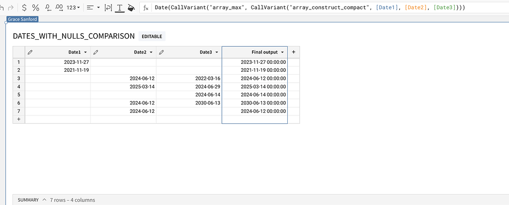 The Same Cross Columns Comparison, Two Ways: With Greatest() and ...