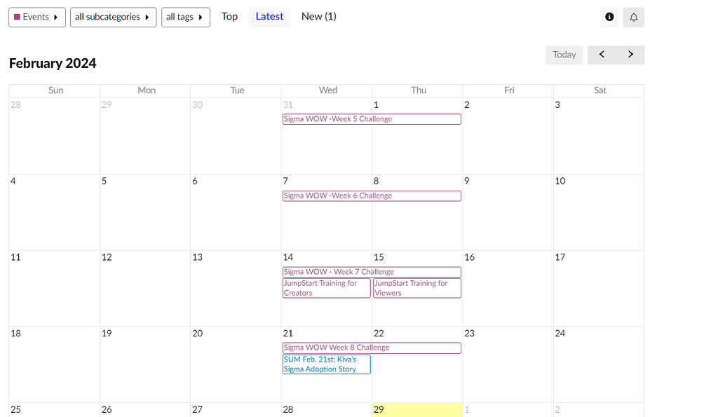 Calendar Type of Visual - Ideas - Sigma Community