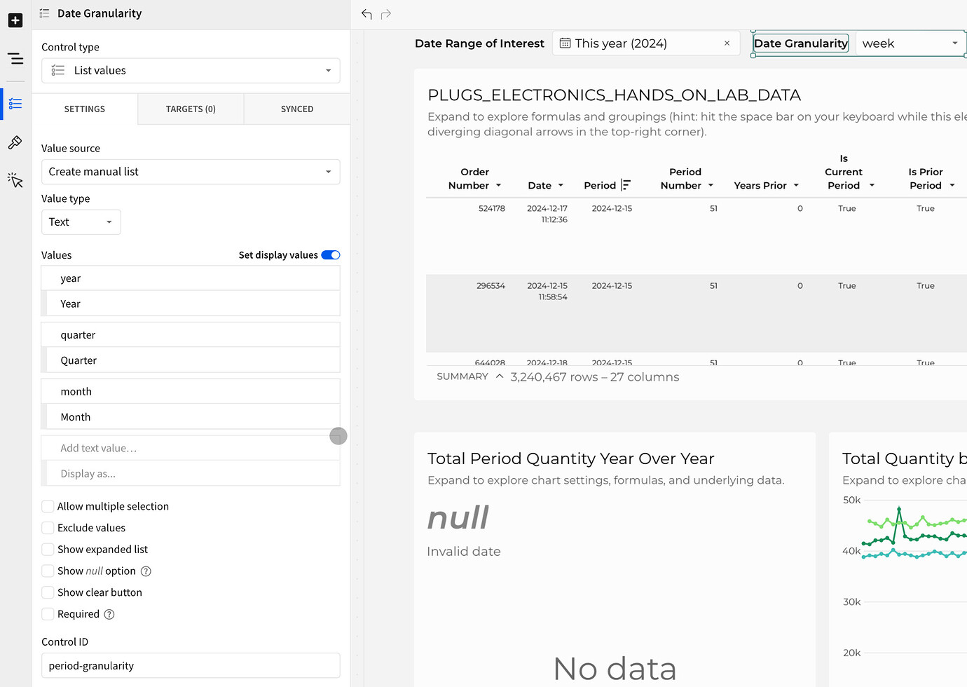 How To Create a Dynamic KPI Comparison Based On A Date Granularity/Range Selection - Knowledge ...