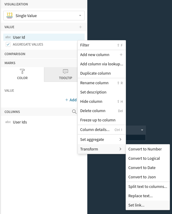 Set a link in Single value visualizations - Workbooks and ...