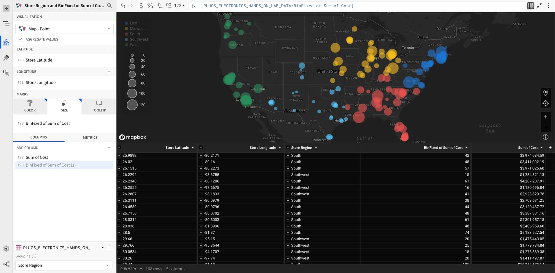 How to use conditional formatting with Point Map Charts - Knowledge Hub ...