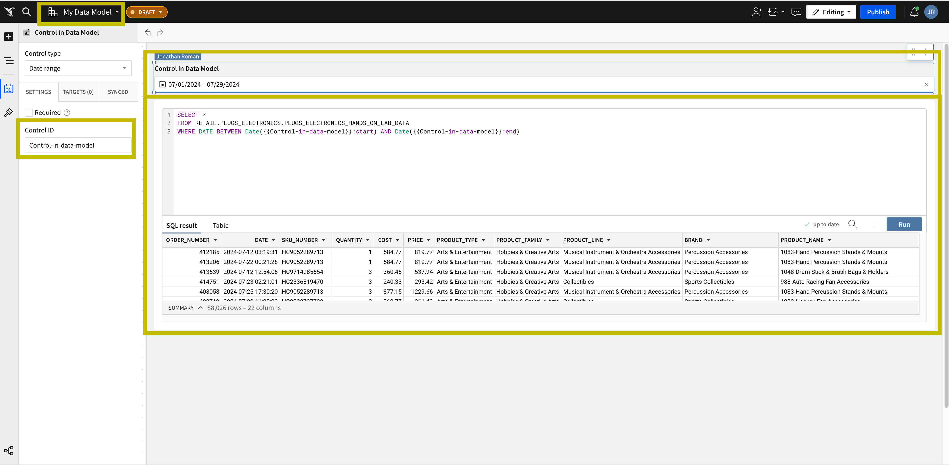How to use a date range parameter in custom SQL - SQL Runner - Sigma ...