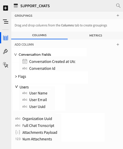Ability to organize columns into nested groups in the Column picker - Ideas - Sigma Community