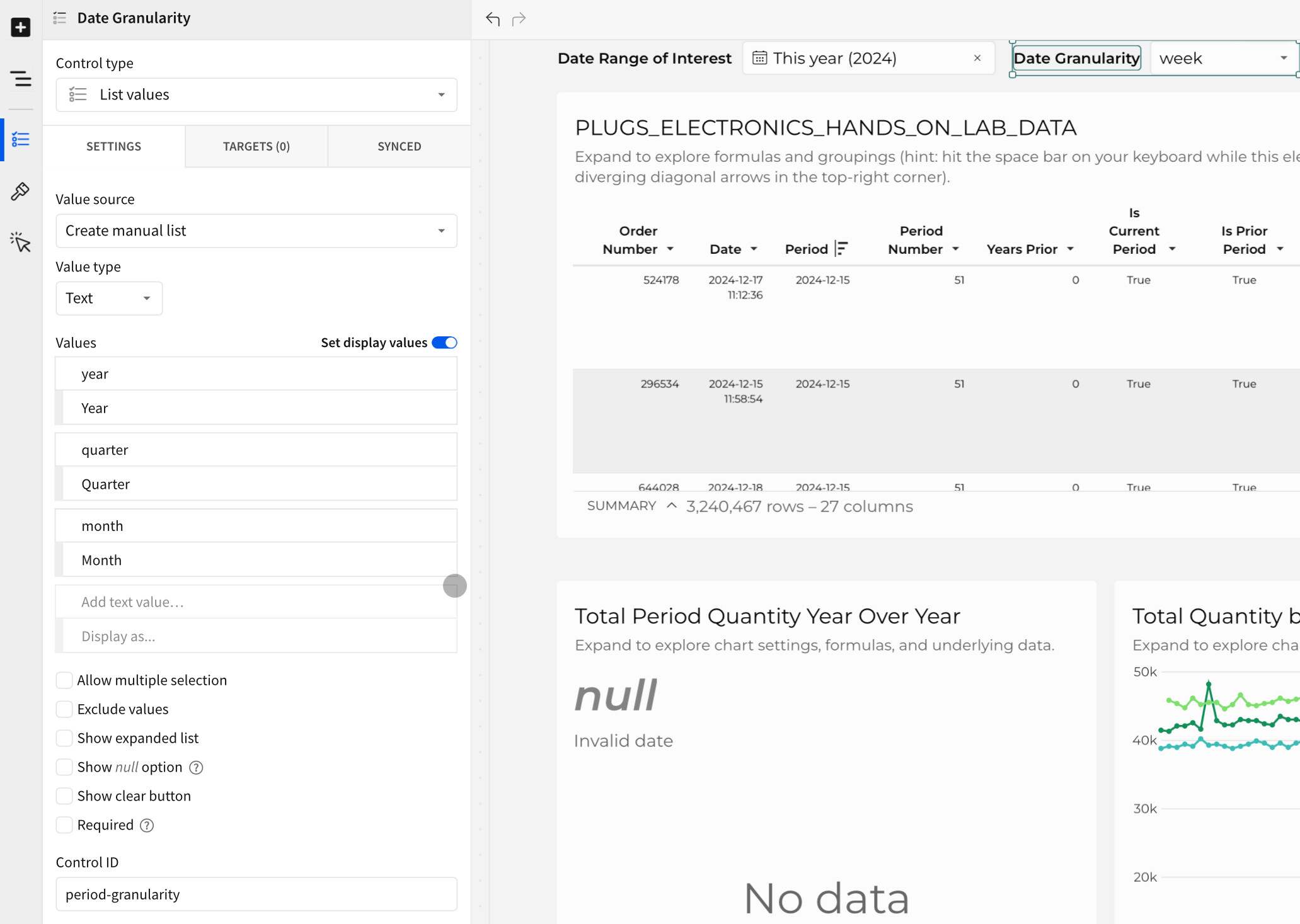How To Create a Dynamic KPI Comparison Based On A Date Granularity/Range Selection - Knowledge ...