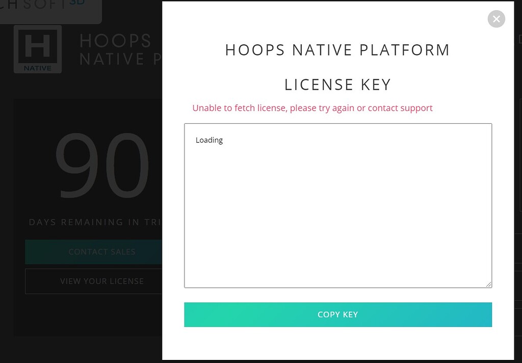 About error "Unable to fetch license" - Account Issues - Tech Soft 3D Forum