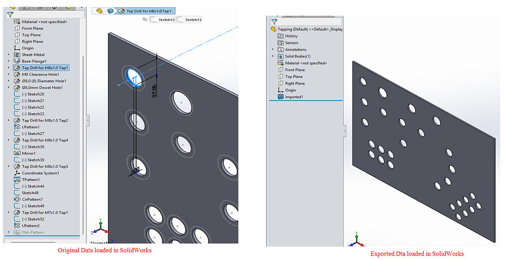Hole Wizard Property Missing After Exporting to Parasolid - HOOPS Exchange - Tech Soft 3D Forum