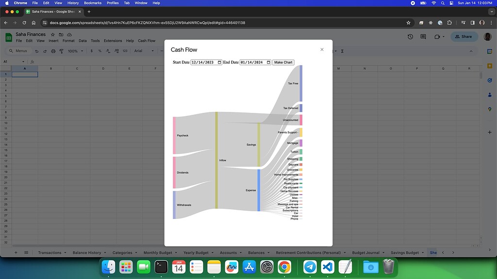 Create a Cash Flow Sankey chart - gSheets Templates - Tiller Community