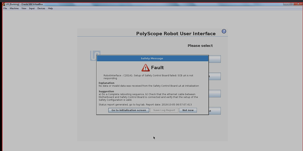 Issue in starting Simulator in PolyScope 3.7 - Robot Communication ...