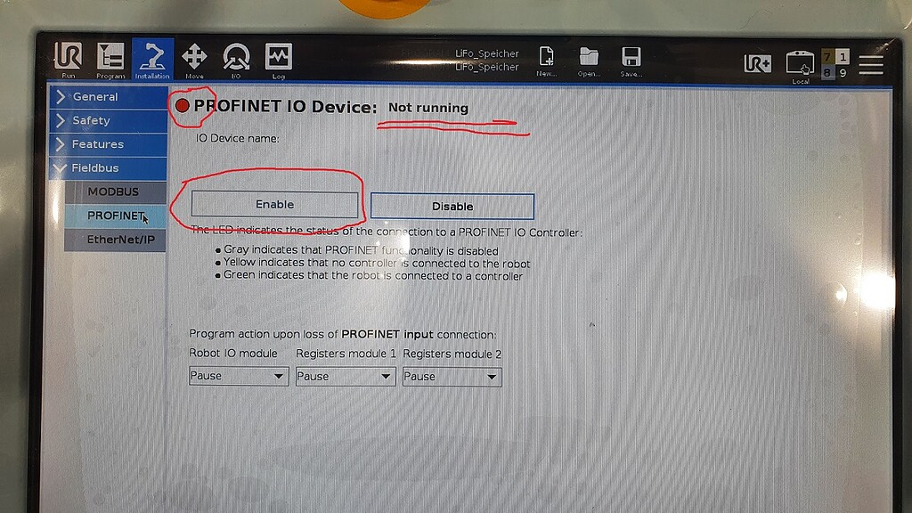 Profinet Io Device Not Running Robot Communication Universal Robots Forum