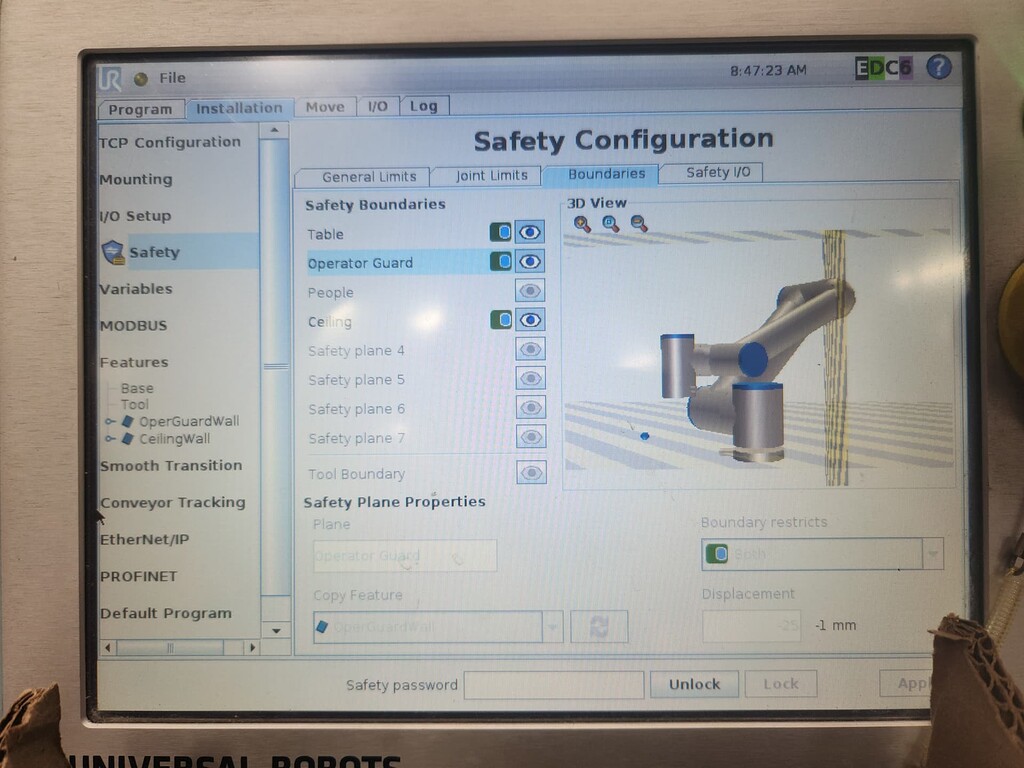 UR5/CB3 - Prevent Robot Joint from Crossing Safety Plane or Boundary - Technical Questions ...