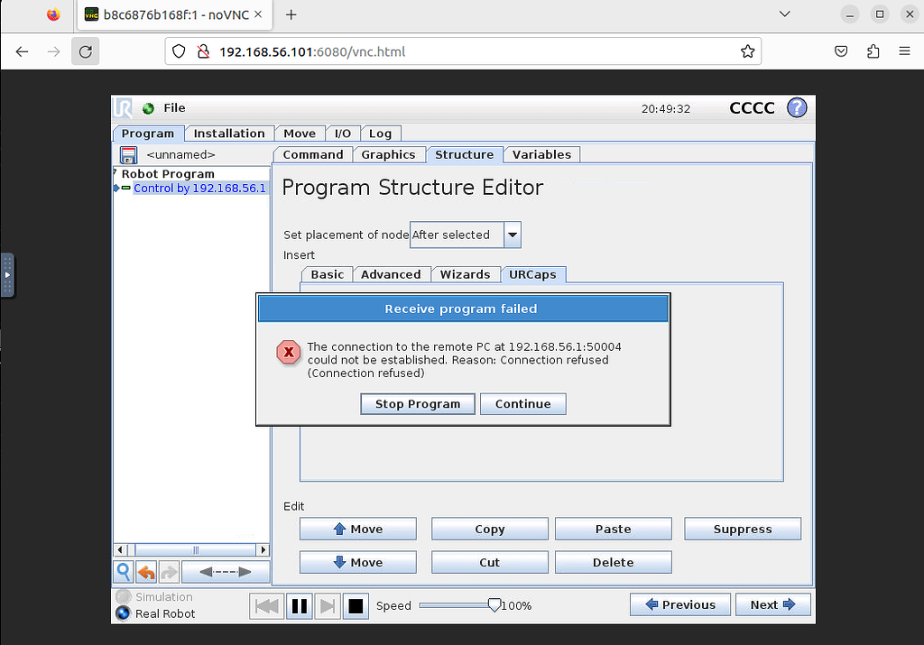 Connection problems between URsim docker and ROS2 without the real robot - ROS - Universal ...