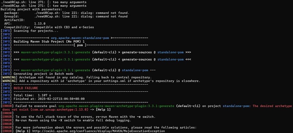 Unable to execute ./newURCap.sh in terminal - General Application Help ...