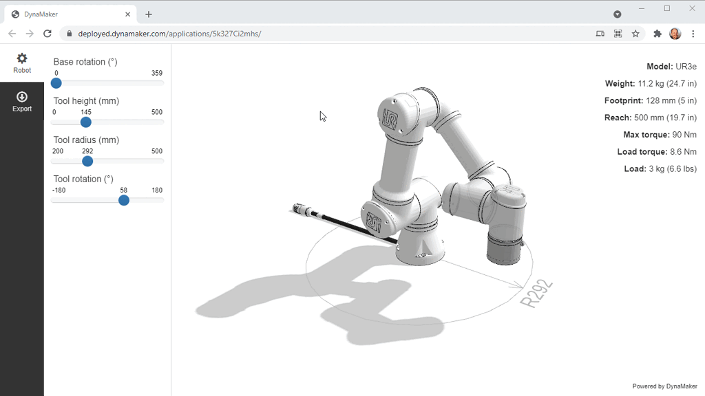 UR3 interactive web-configurator with CAD - Robot Zone: Share Fun Robot ...