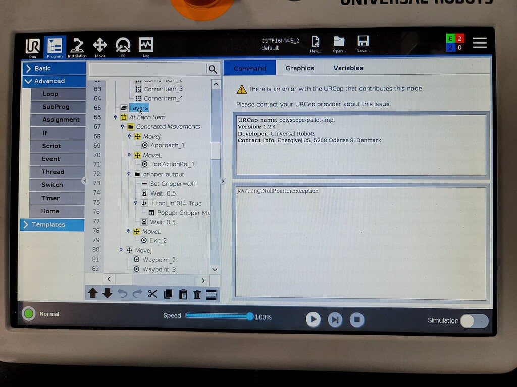 Palletizing subprogram gives error when clicked on 'Keep subprogram updated' - Report a Bug ...
