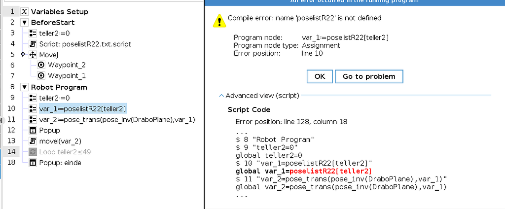 Not defined error - URScript - Universal Robots Forum