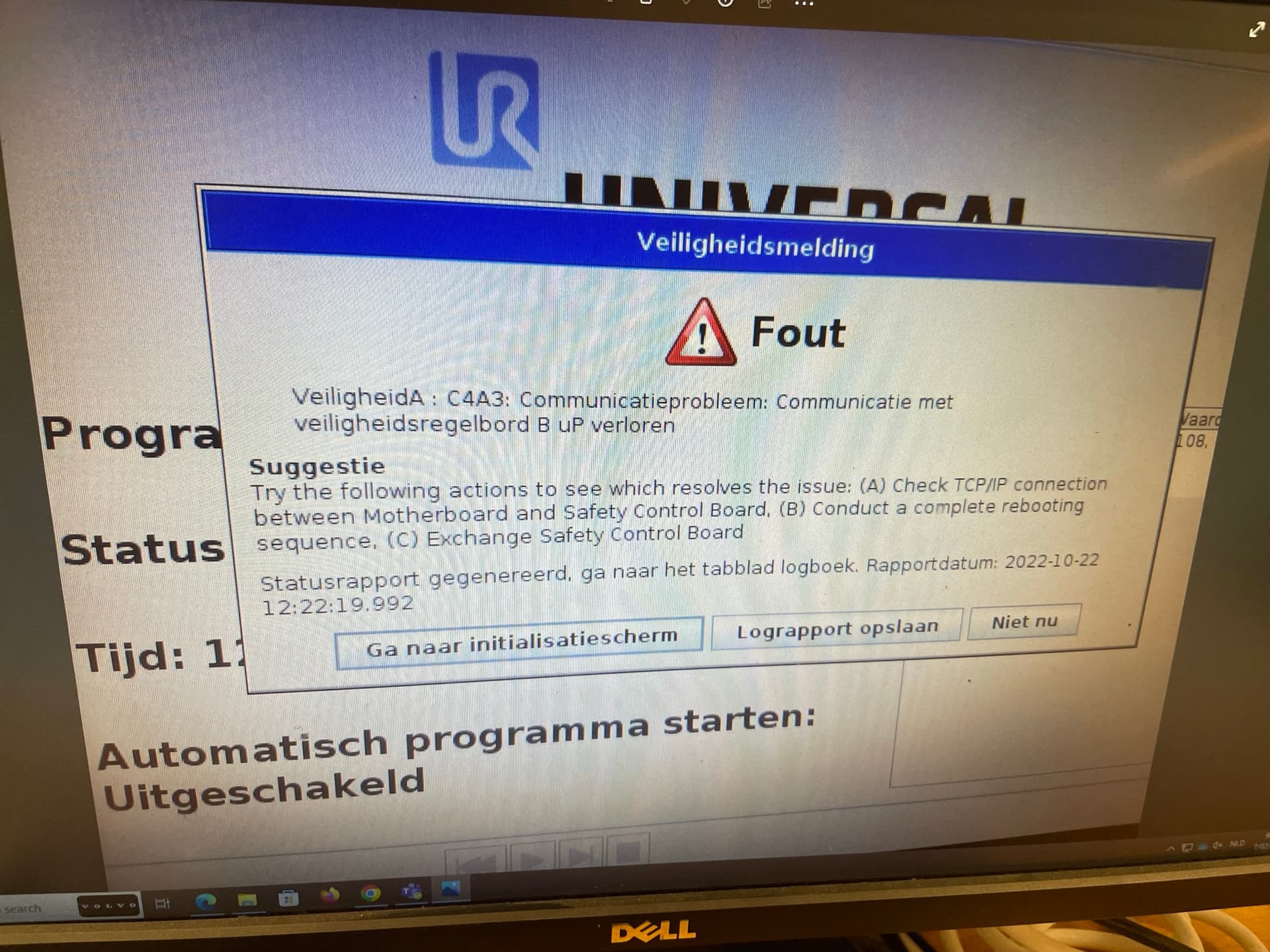 Communication fault - Robot Communication - Universal Robots Forum