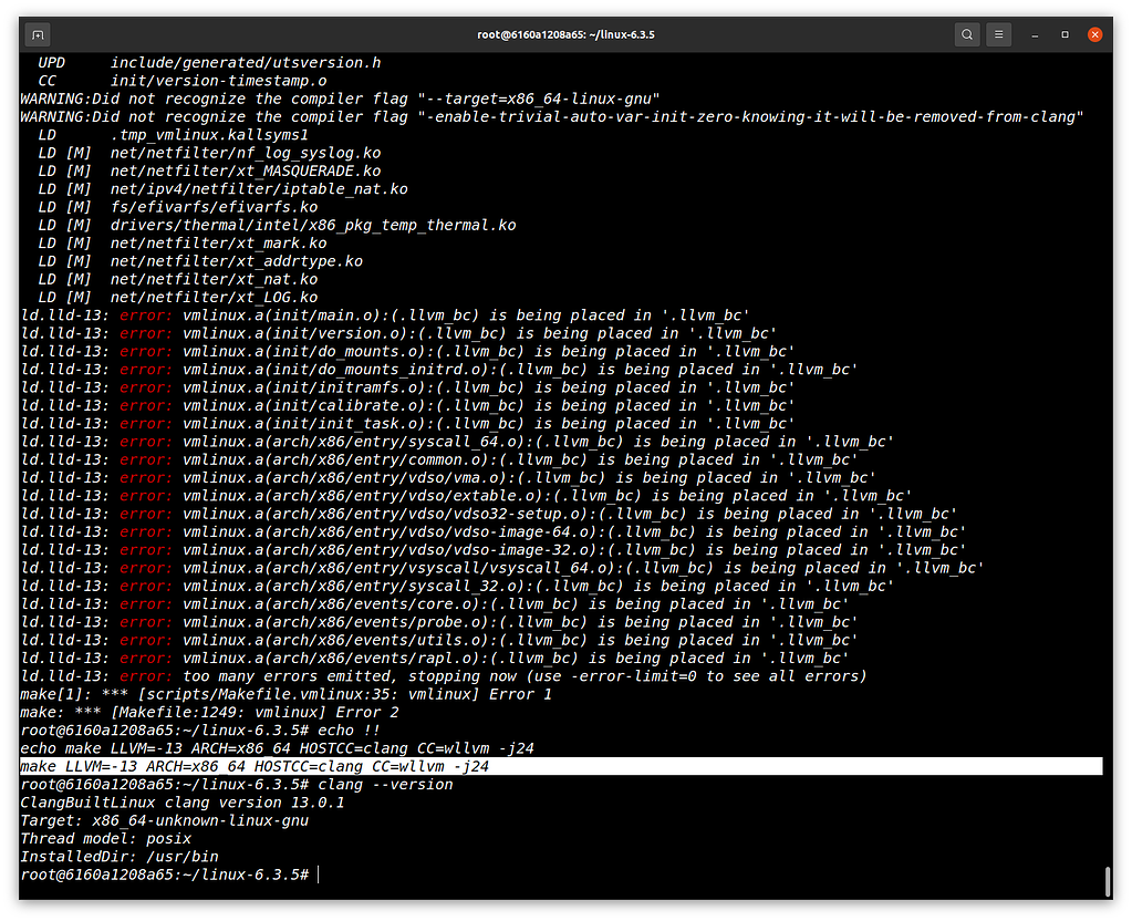 Get An Llvm Ir With Debuginfo From Linux Kernel Llvm Project Llvm Discussion Forums