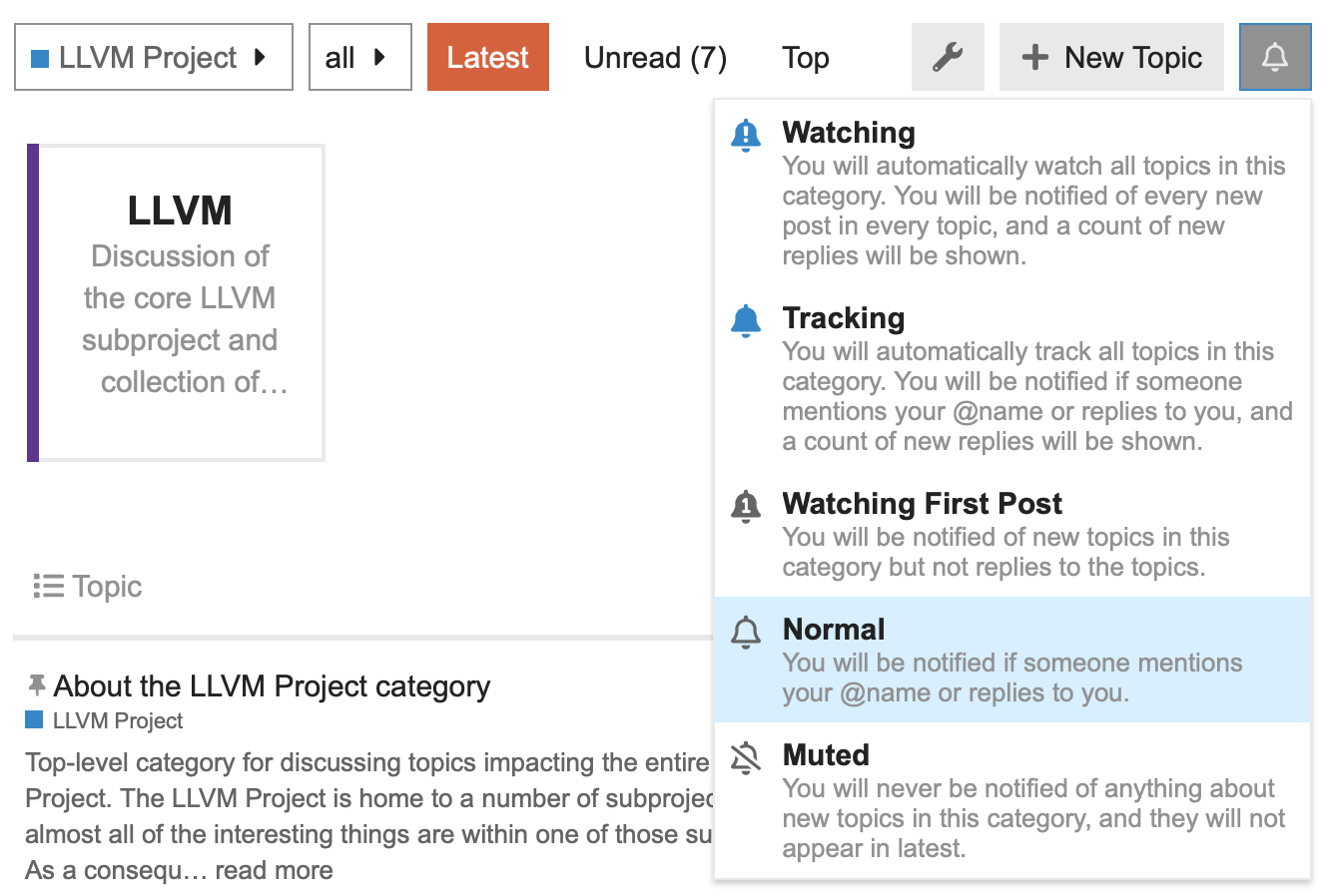 How to mute categories? - Feedback - LLVM Discussion Forums