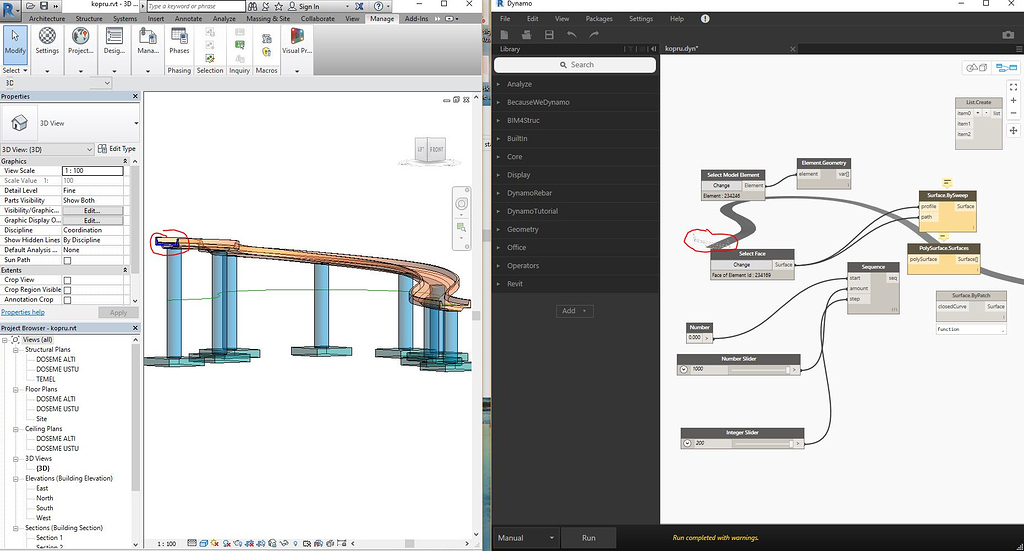 Select element sweep - Revit - Dynamo