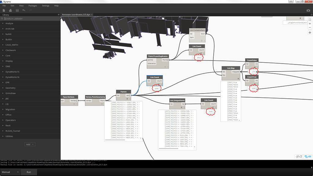 Remove duplicate points - Lists-Logic - Dynamo