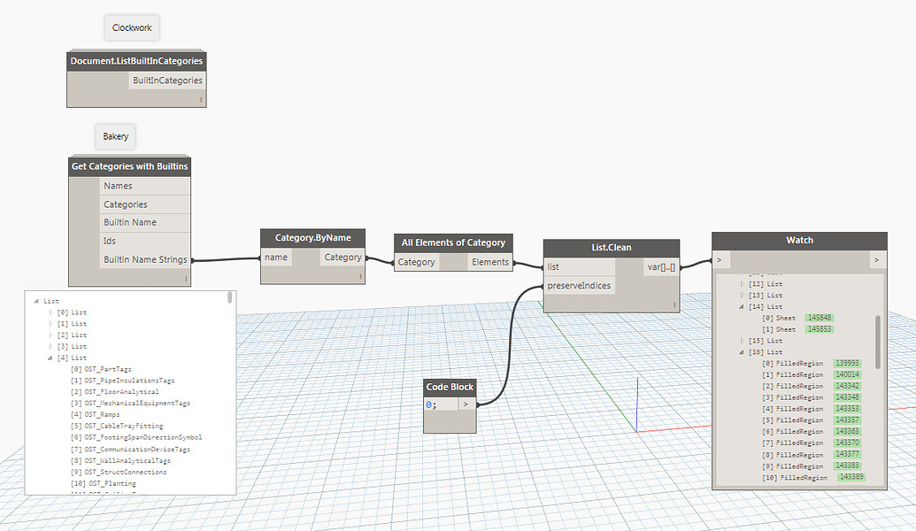 Collect all categories in a project - Revit - Dynamo