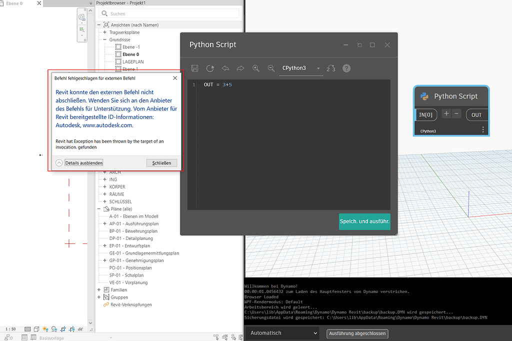 Revit Lookup Error after running Dynamo Python Node - Revit - Dynamo Revit Lookup Error after running Dynamo Python Node - Revit - Dynamo