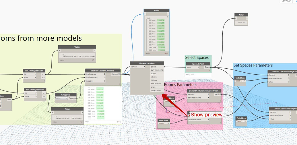 Element Get Location - Revit - Dynamo