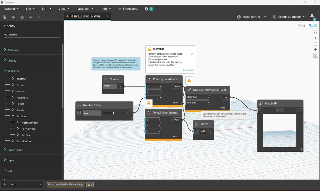 Unable To Use Geometry Package: Dynamo Extension For RSA - Robot Structural Analysis - Dynamo