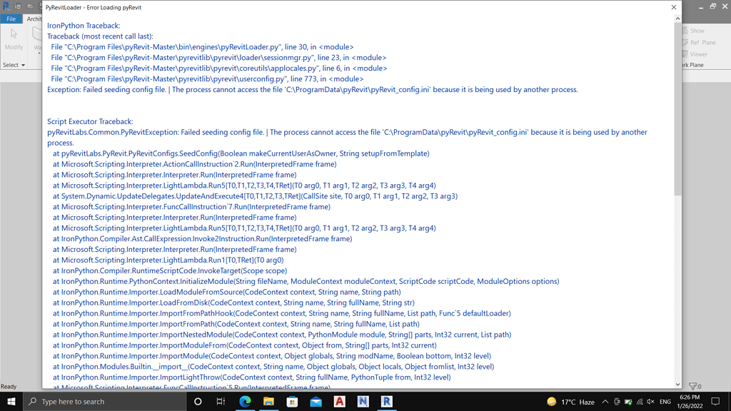 Pyrevit not working - Revit - Dynamo