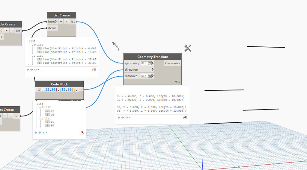 Geometry translate in z direction with respect to values - Revit - Dynamo