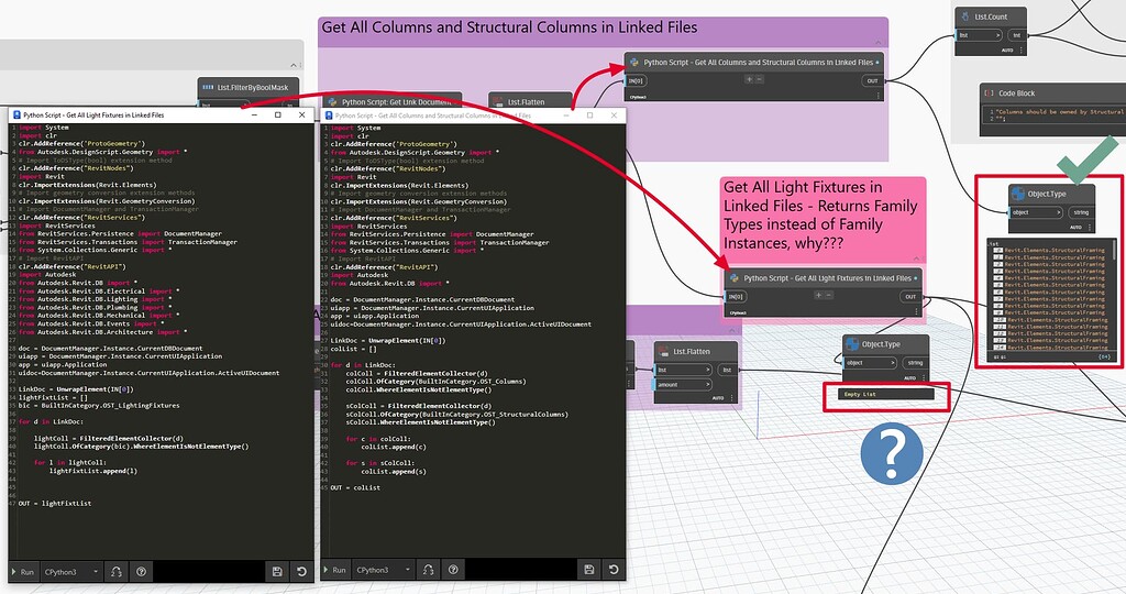 Filtered Element Collector for Lighting Fixtures in Linked Models - Revit - Dynamo