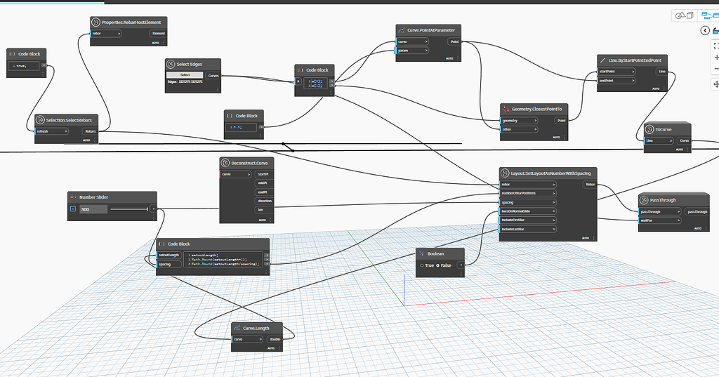 Create rebar across current plane - Revit - Dynamo