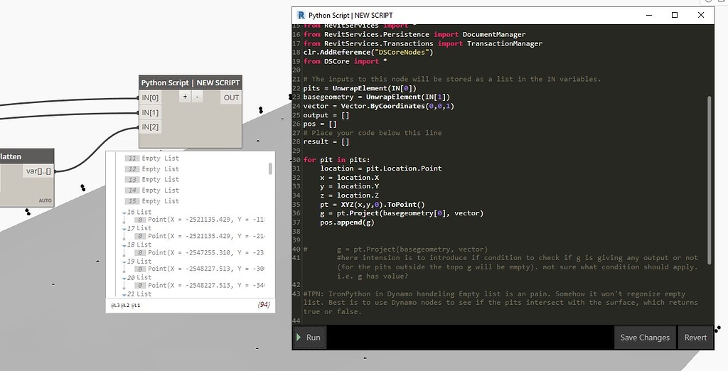 Empty List Python - Revit - Dynamo