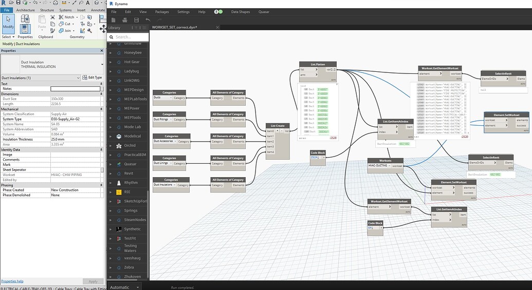 What is wrong on my dynamo to change the workset - Revit - Dynamo