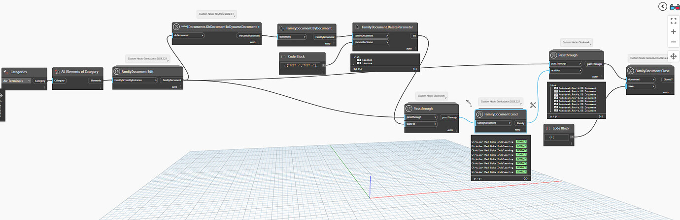 How to delete multiple parameters from families - revit - Dynamo