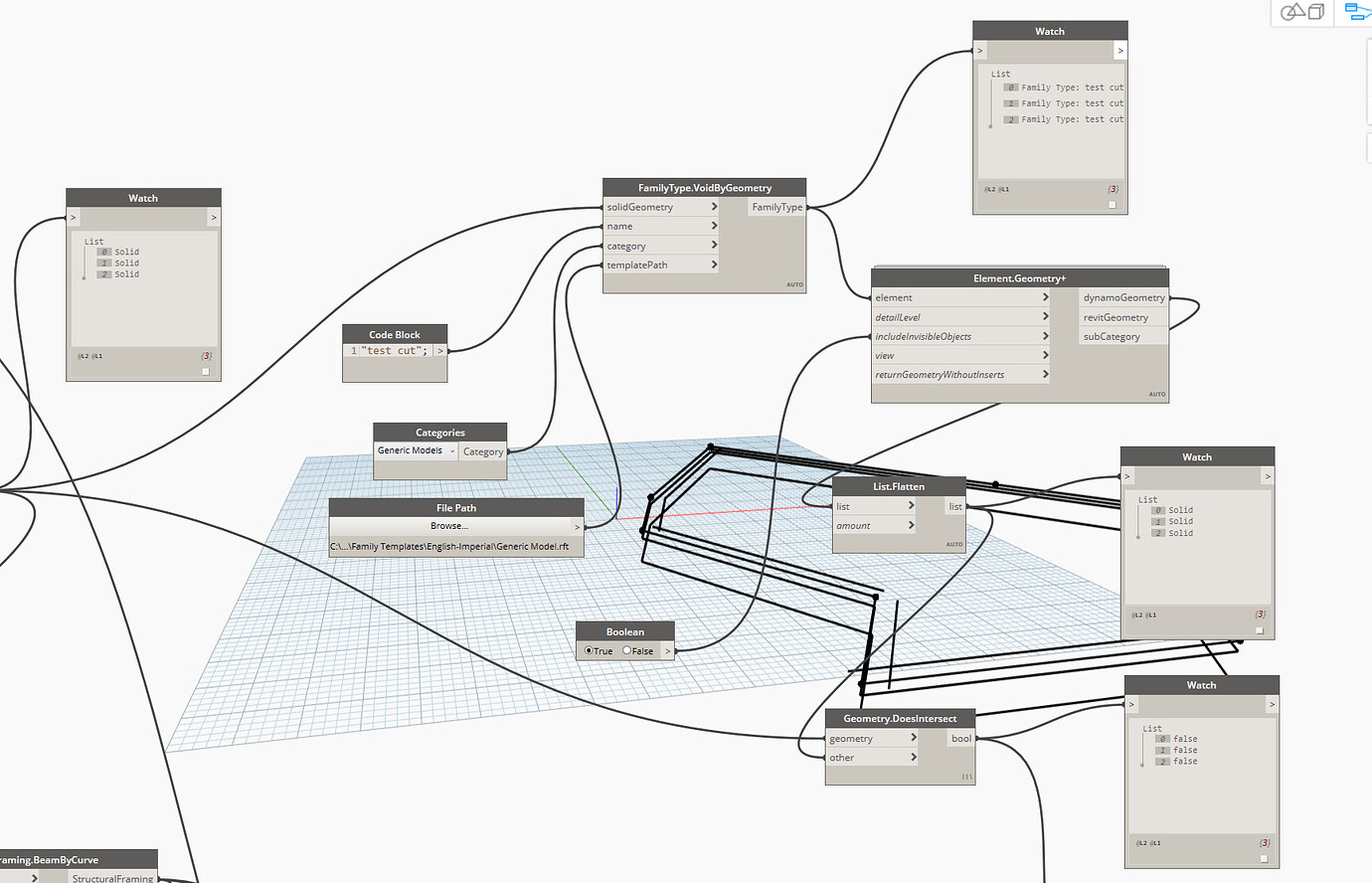 Dynamo Solid to Revit in-place void / cut with reference plane - Dynamo