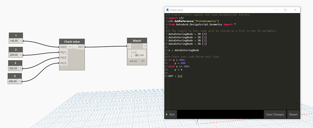 Using multiple Python inputs - Revit - Dynamo