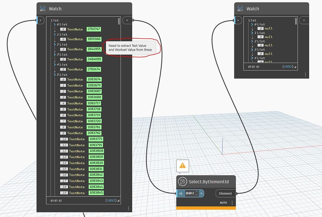 Extract Element ID from List of Selected Elements - Revit - Dynamo