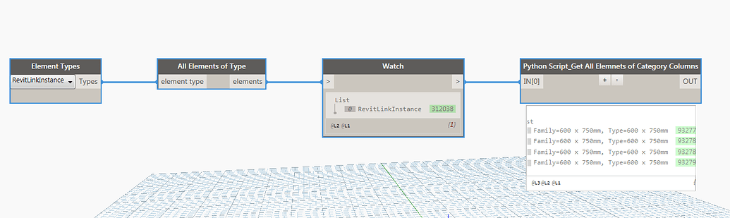 Elements from linked file - Revit - Dynamo