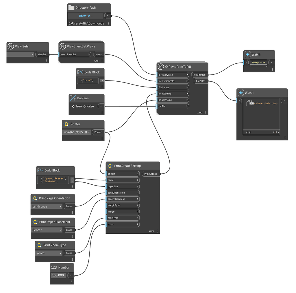 PrintToPDF Returns Null/Empty without Errors - Revit - Dynamo PrintToPDF Returns Null/Empty without Errors - Revit - Dynamo