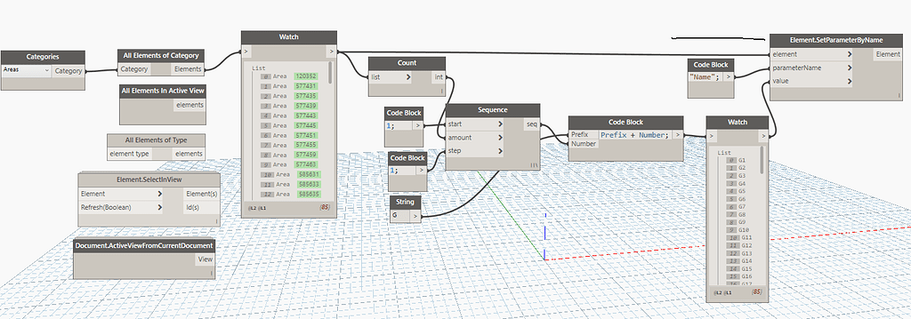 All elements of category in active view - Revit - Dynamo