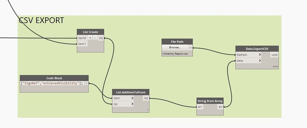 Data export from Dynamo to csv - Dynamo