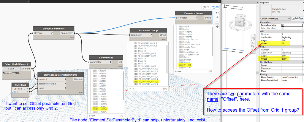 How to Element.SetParameterByName if there are two identical name of parameters? - Revit - Dynamo