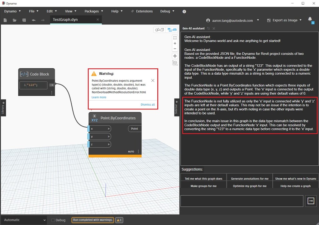 [Request for Feedback] Gen-AI Assistant from Dynamo Team - Request for Feedback - Dynamo