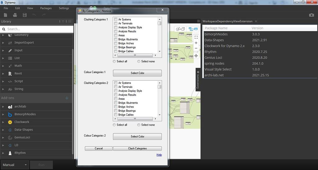 Clash Detection By Categories Script - Share - Dynamo